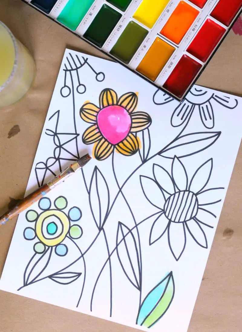 watercoloringcoloring pages – Craftwhack