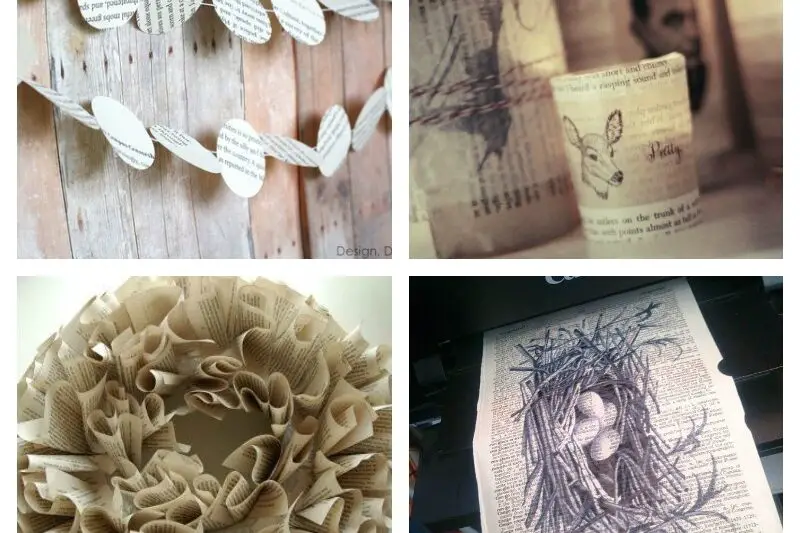 10 Cool Book Page Crafts · Craftwhack