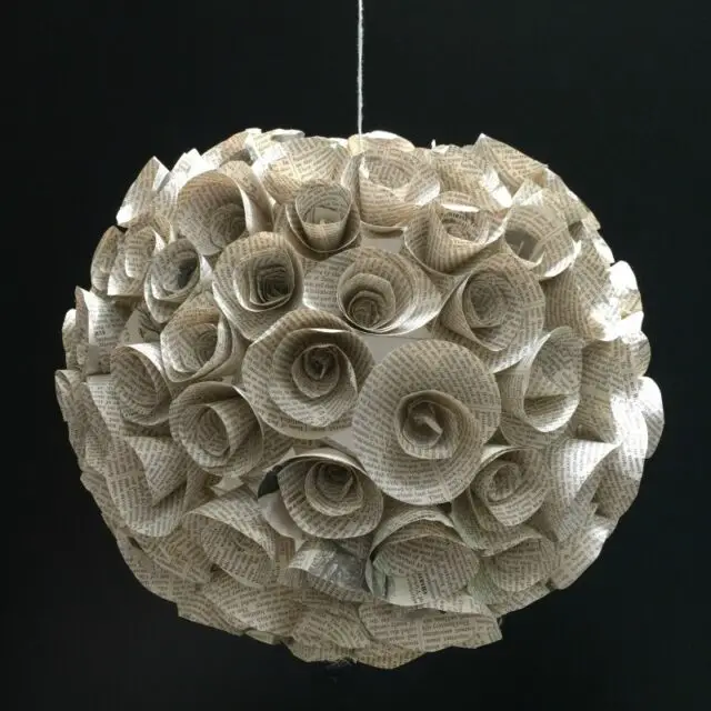 Make a Cool Orb From Old Book Page Flowers – Craftwhack