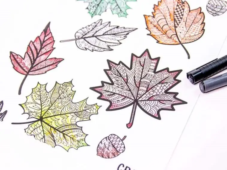 Beautiful Zentangle Fall Leaves DIY – Craftwhack