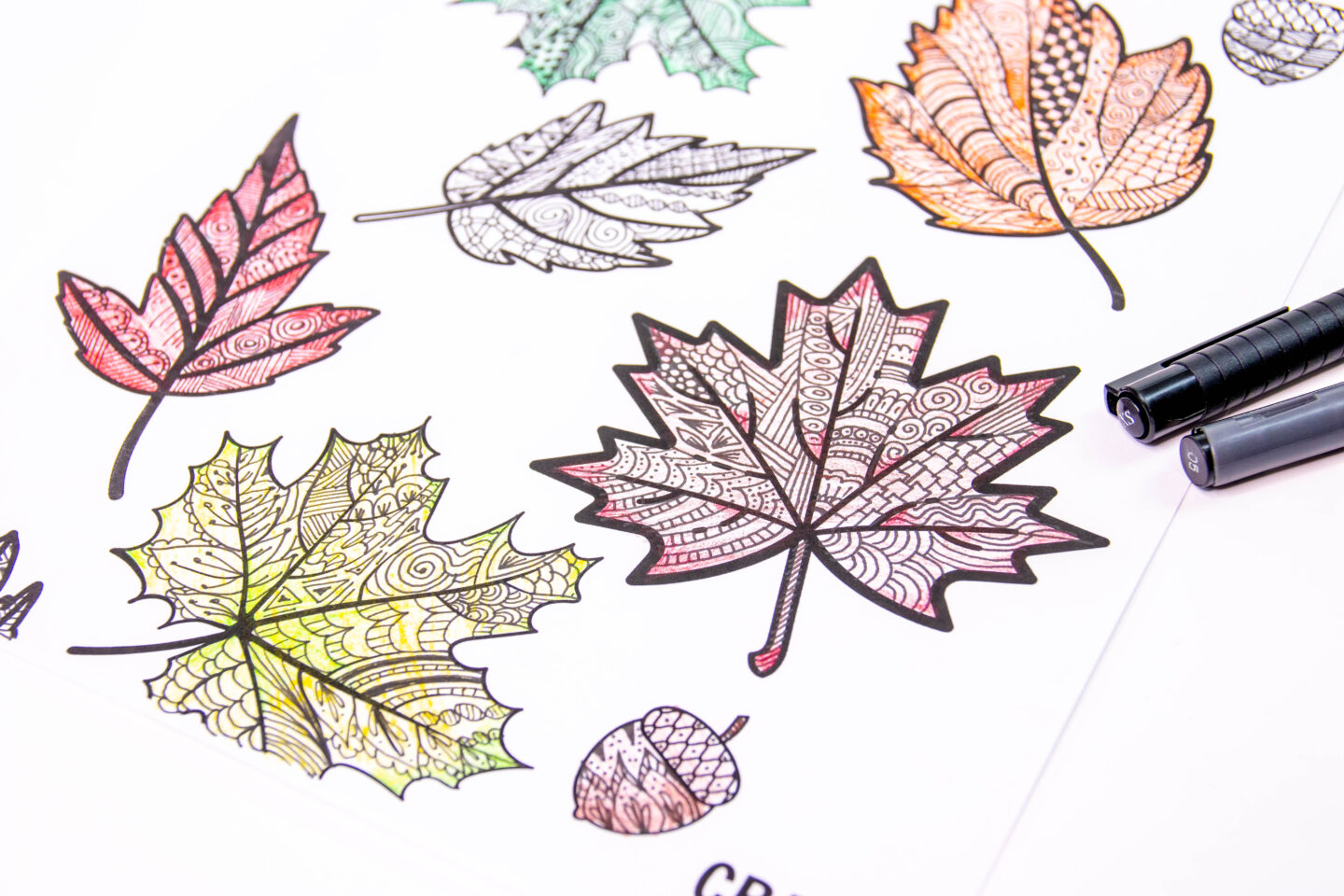 Beautiful Zentangle Fall Leaves DIY · Craftwhack
