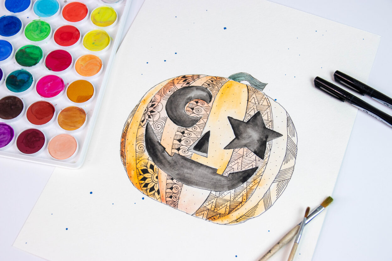 Beautiful Zentangle Fall Leaves DIY – Craftwhack