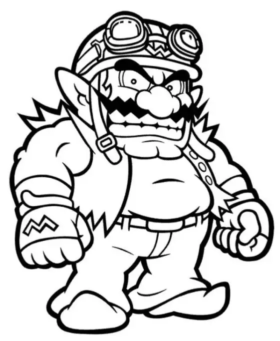 10 Coolest Wario Coloring Pages – Craftwhack