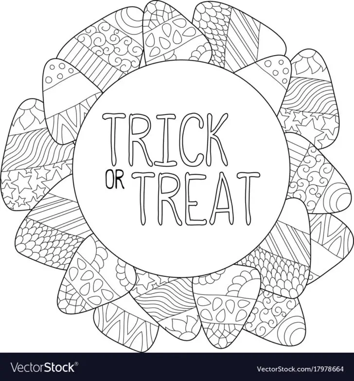 Halloween Candy Corn Coloring Pages