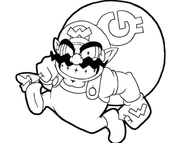 10 Coolest Wario Coloring Pages – Craftwhack